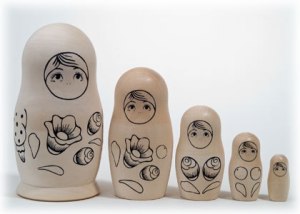 Product Review: Unpainted Volga Maiden Nesting Dolls 5 piece set ...