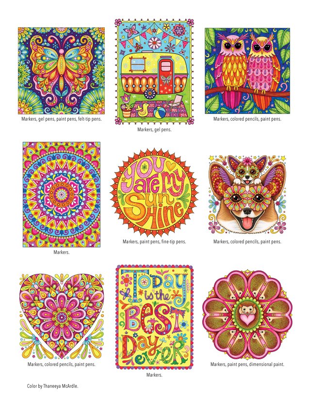 Think Happy! Coloring Book: Craft, Pattern, Color, Chill (Design ...